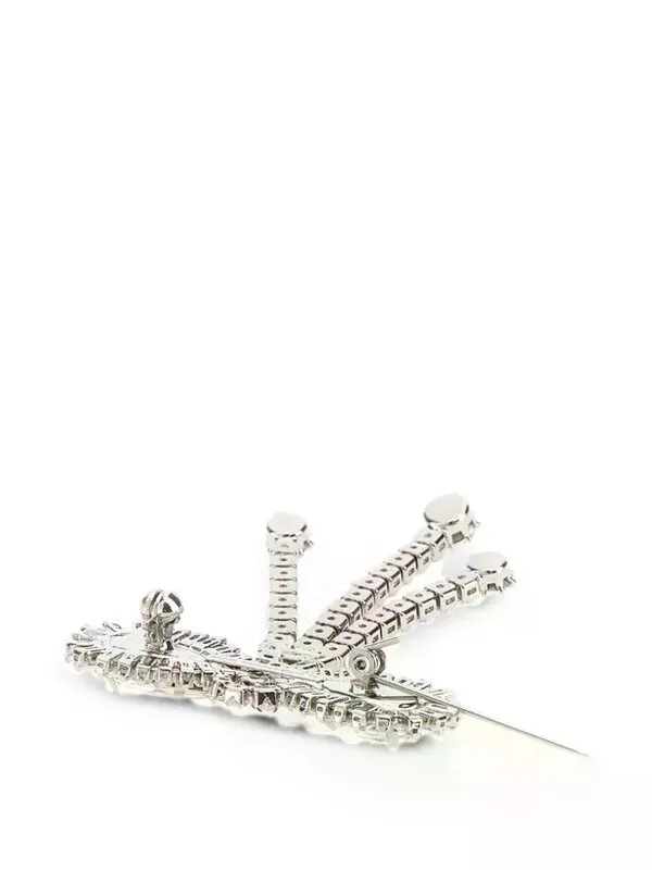 Alessandra Rich Embellished Bow Brooch