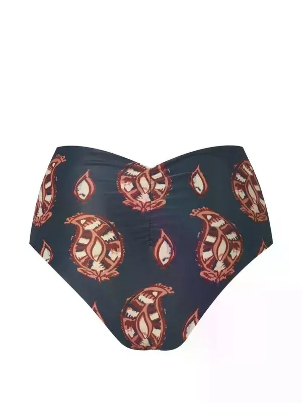 Johanna Ortiz Paisley Print High Waist Bikini Bottoms