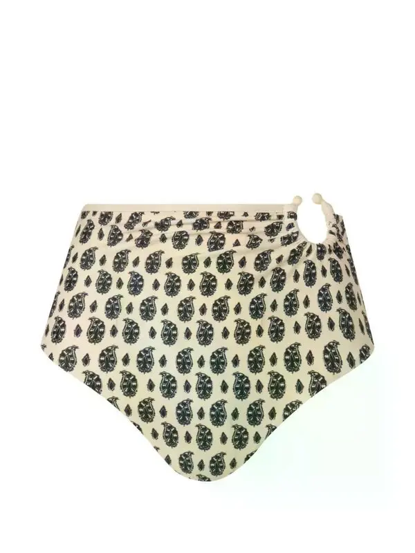 Johanna Ortiz Taita Printed Bikini Bottoms - Neutrals