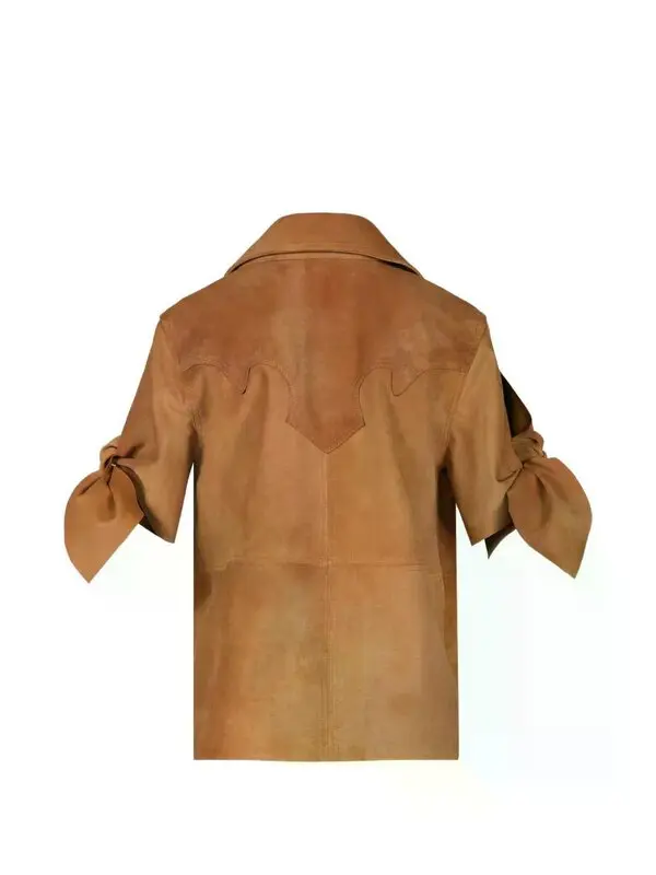 Johanna Ortiz Explorer Bow-detail Suede Shirt