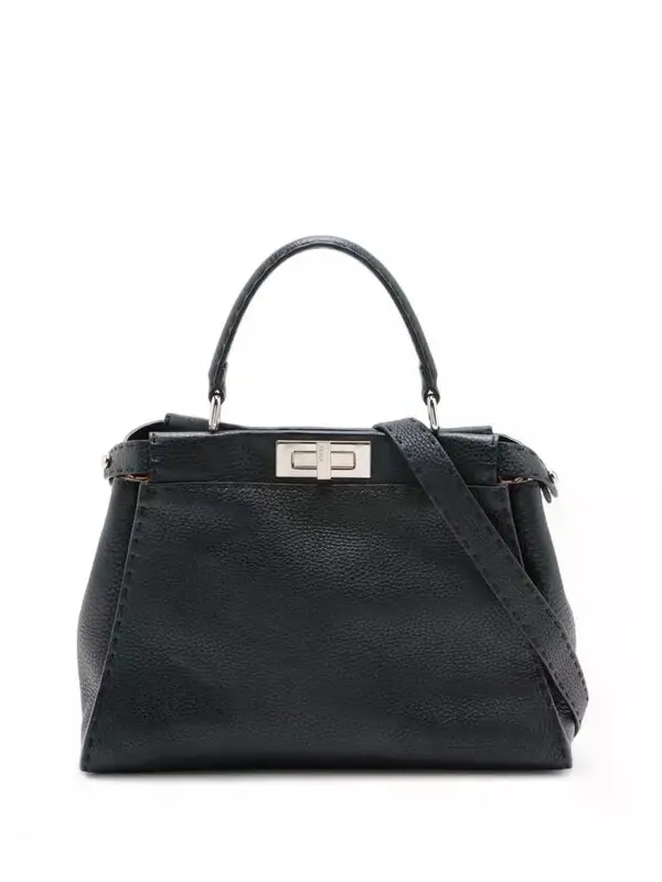 Fendi 2000-2010 Medium Leather Selleria Peekaboo Iconic Satchel