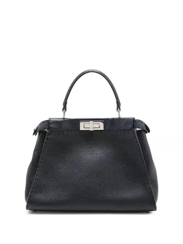 Fendi 2000-2010 Medium Leather Selleria Peekaboo Iconic Satchel