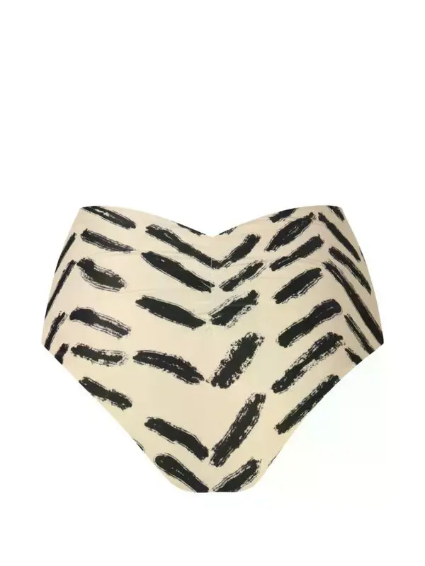 Johanna Ortiz Taita Abstract Print Bikini Bottoms - Neutrals