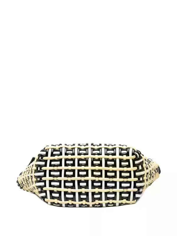 Balenciaga 2022 Faux Leather Bistro Basket Bag Xs Satchel - Yellow