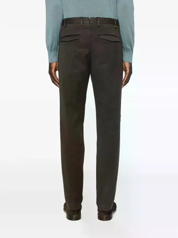 PT TORINO Pleated Stretch Cotton Trousers