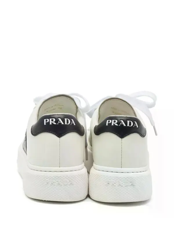 Prada Round-toe Lace-up Sneakers - White
