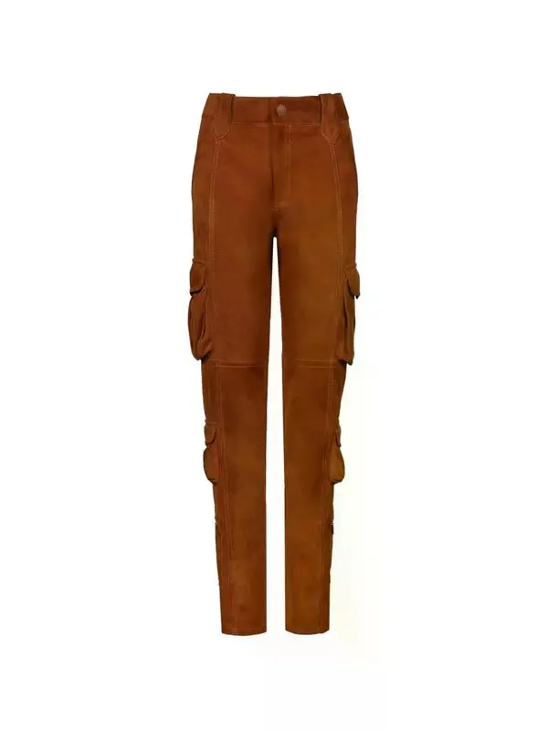 Johanna Ortiz Safari Cartography Suede Cargo Pants