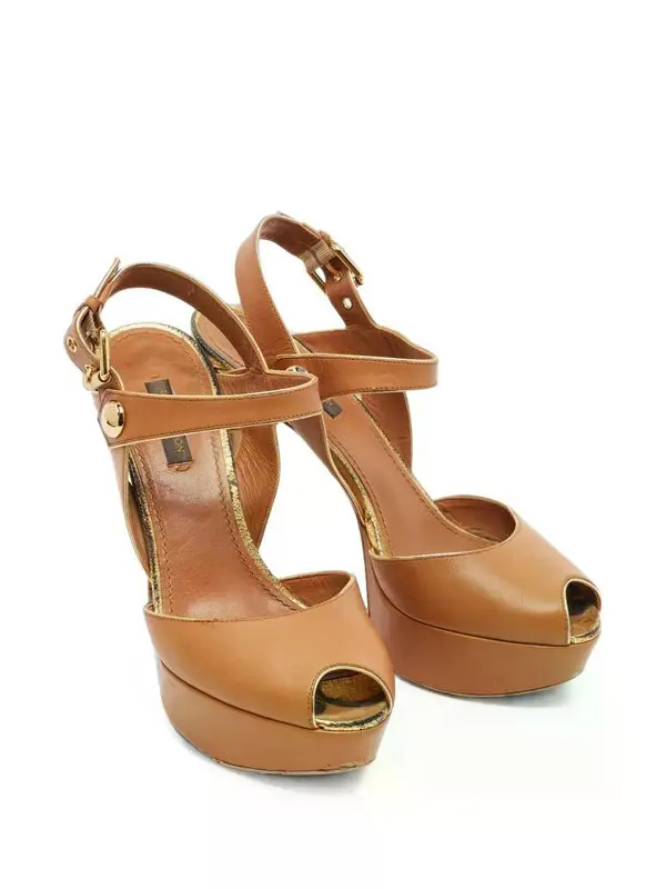 LOUIS VUITTON Platform Ankle-strap Sandals