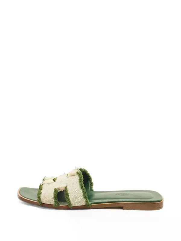 Hermès Oran Frayed-edge Sandals