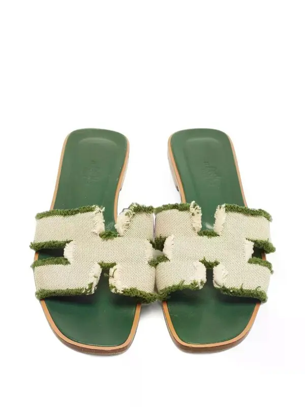 Hermès Oran Frayed-edge Sandals