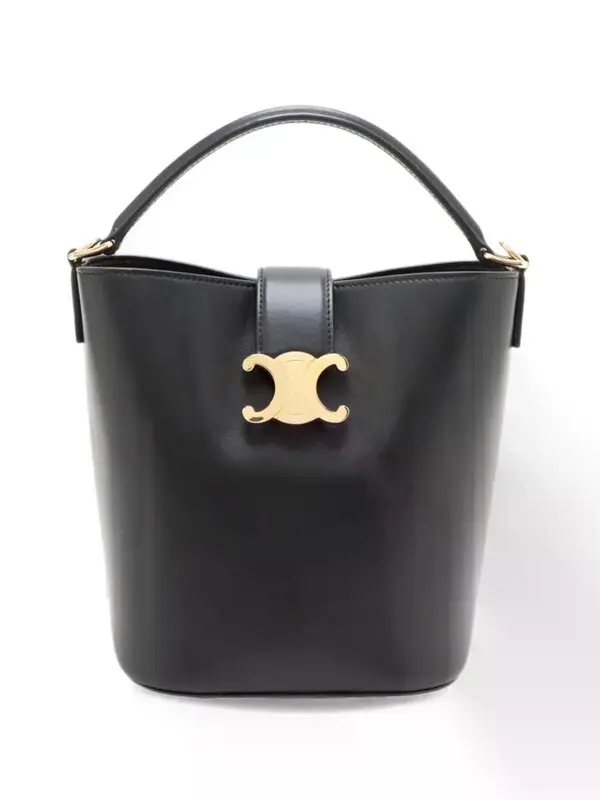 Celine 2000-2026 Small Smooth Calfskin Louise Bucket Bag Satchel - Black