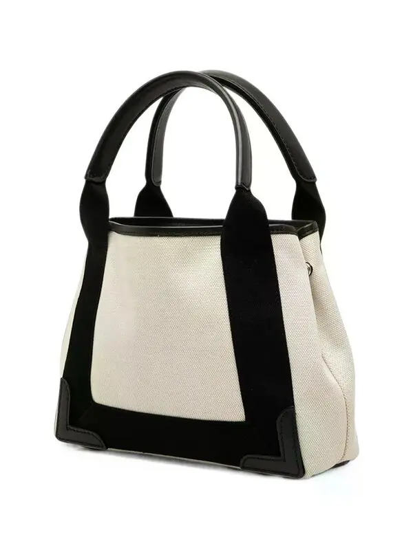 Balenciaga 2014-2015 Canvas Navy Cabas Xs Satchel