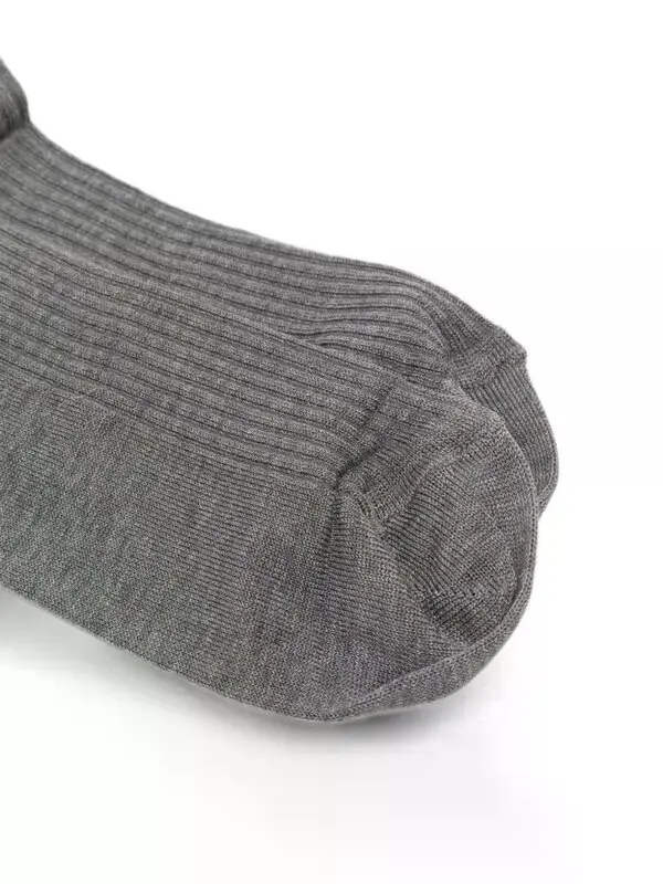 MAISON MARGIELA Logo-print Ribbed Socks
