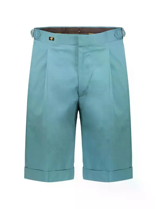 MOORER Manfredi Turn-up Shorts - Blue