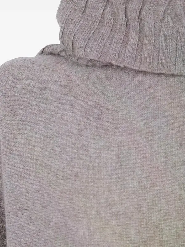 D.exterior Cable-knit Roll-neck Sweater