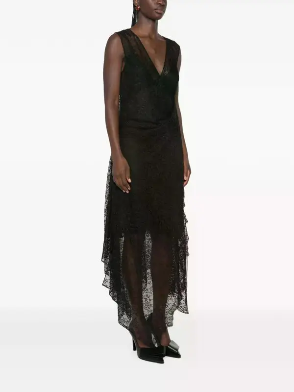 Fendi Lace Asymmetric-hem Dress
