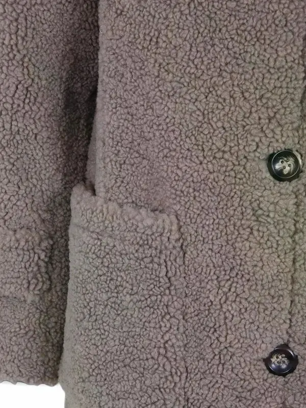 BETTA CORRADI Button-up Teddy Coat