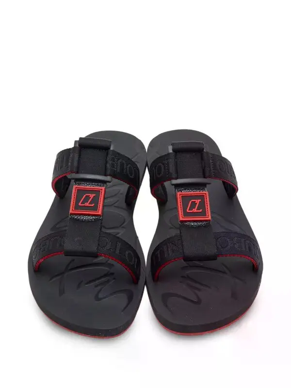 CHRISTIAN LOUBOUTIN Flat Logo Strap Sandals