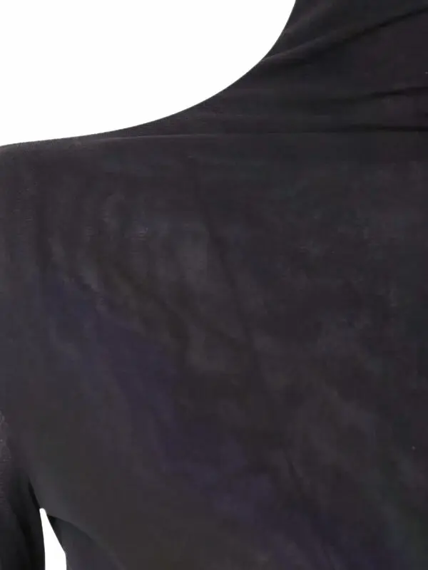 D.exterior Sheer High-neck Top