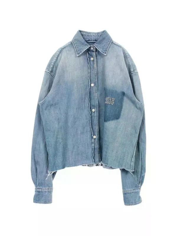 Miu Miu 2010s Logo-detail Denim Shirt