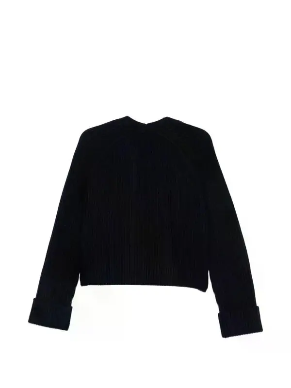 Christian Wijnants Ribbed-knit Zip-up Cardigan - Blue