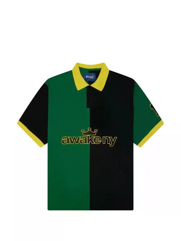 AWAKE NY Embroidered-logo Polo T-shirt