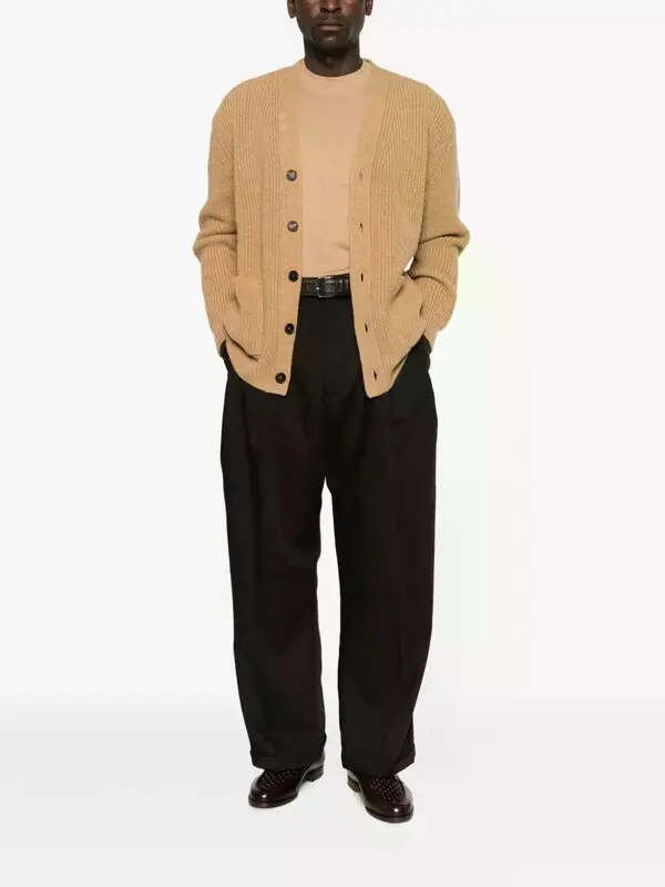 Malo Ribbed-knit V-neck Cardigan