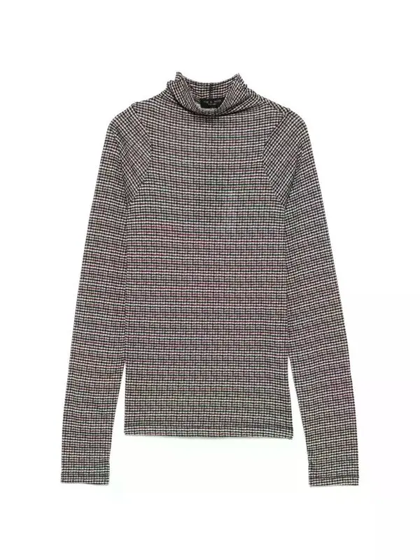 Rag & Bone Houndstooth-pattern Roll-neck Top