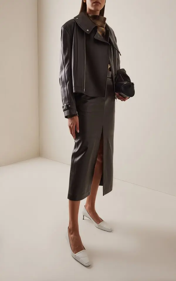 Co Flying Collar Leather Moto Jacket