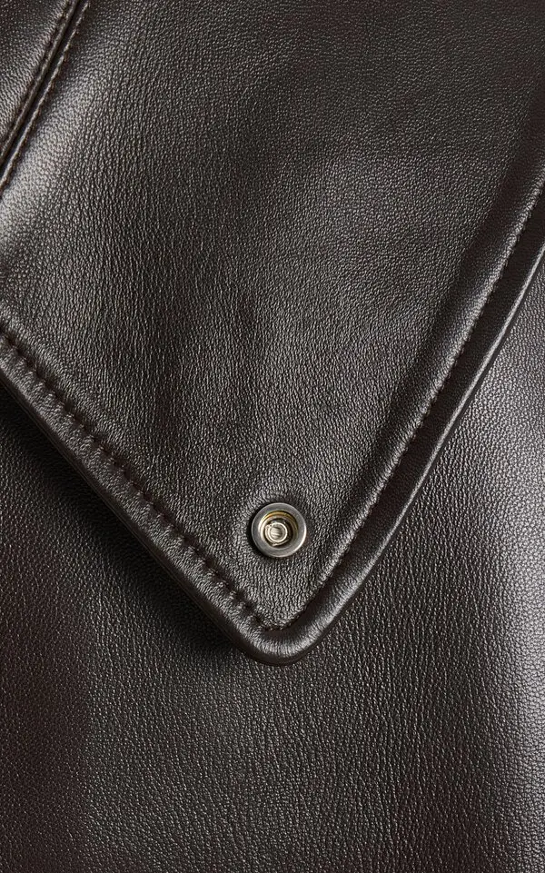 Co Flying Collar Leather Moto Jacket
