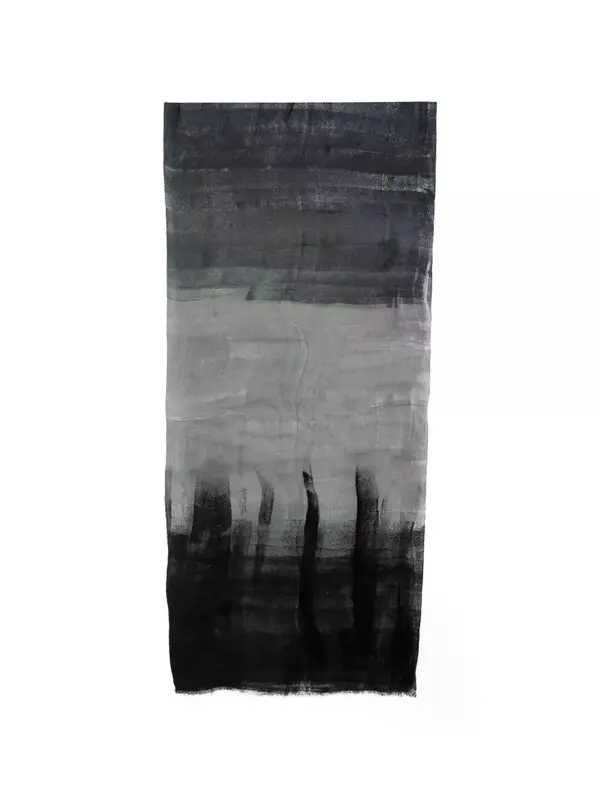 Avant Toi Abstract-print Frayed Scarf