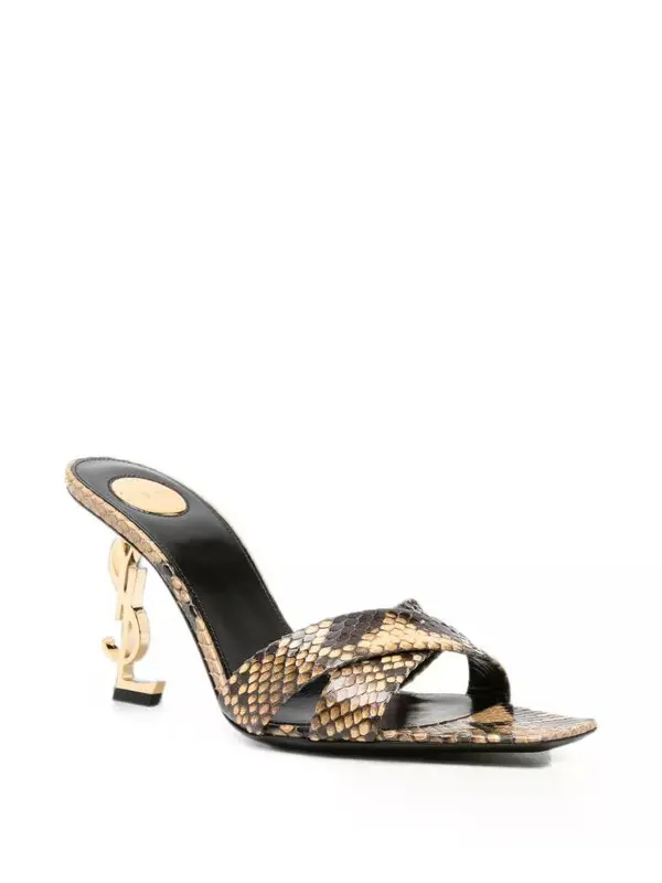 Saint Laurent Opyum Snakeskin-effect Sandals