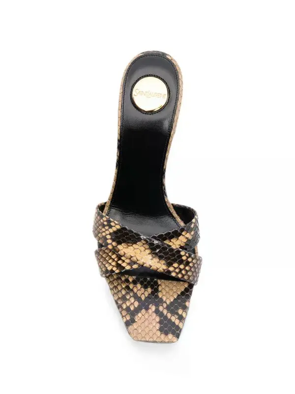 Saint Laurent Opyum Snakeskin-effect Sandals
