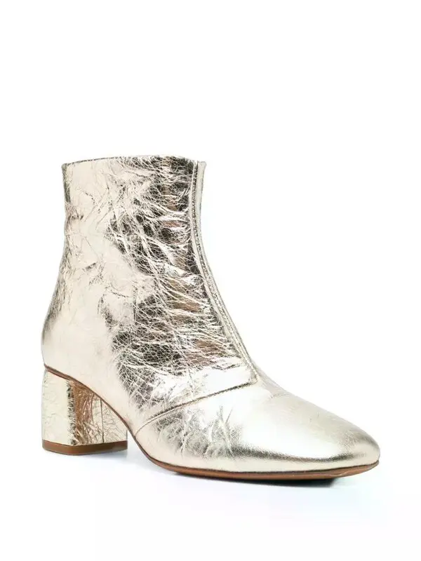 FORTE_FORTE Tone Crinkled Effect Ankle Boots