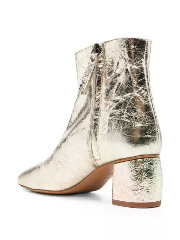 FORTE_FORTE Tone Crinkled Effect Ankle Boots