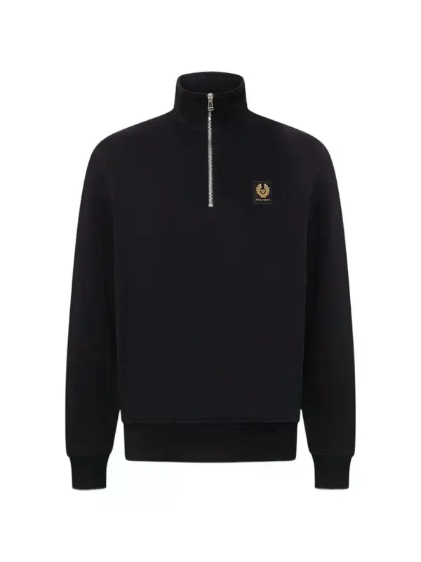 Belstaff Quarter-zip Logo Patch Sweater
