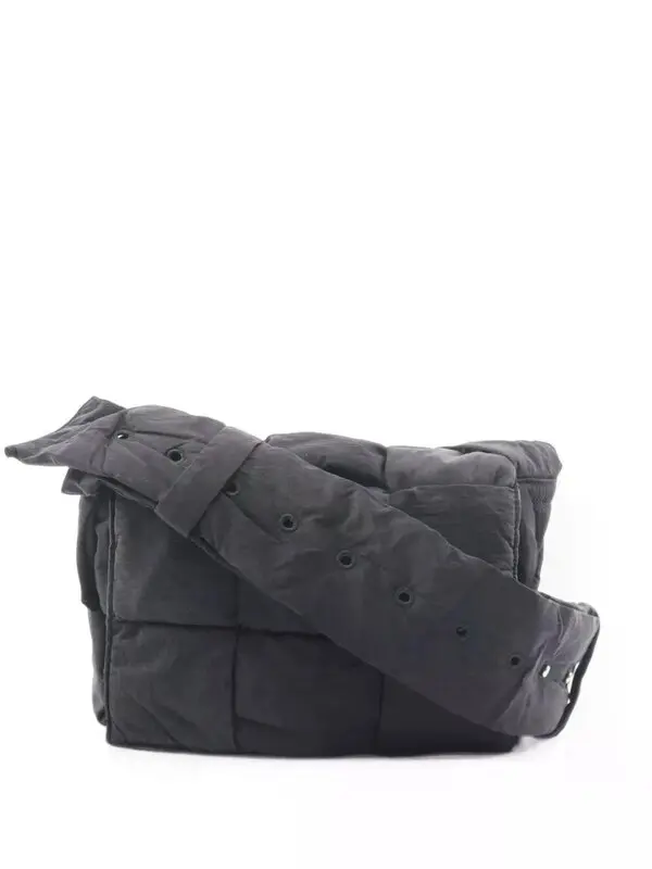 Bottega Veneta 2000s Small Cassette Shoulder Bag - Black
