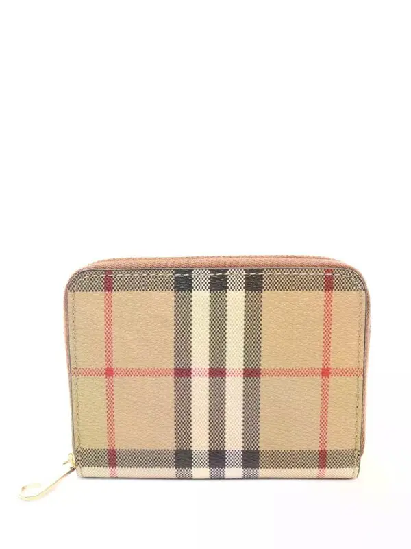 Burberry 2020s Check-pattern Zip-around Wallet - Neutrals