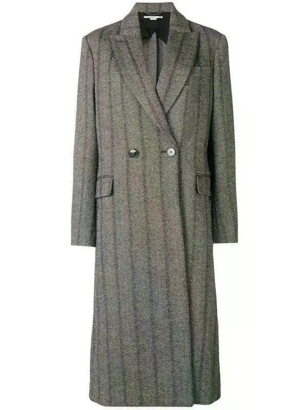 Stella McCartney Striped Double Breasted Coat