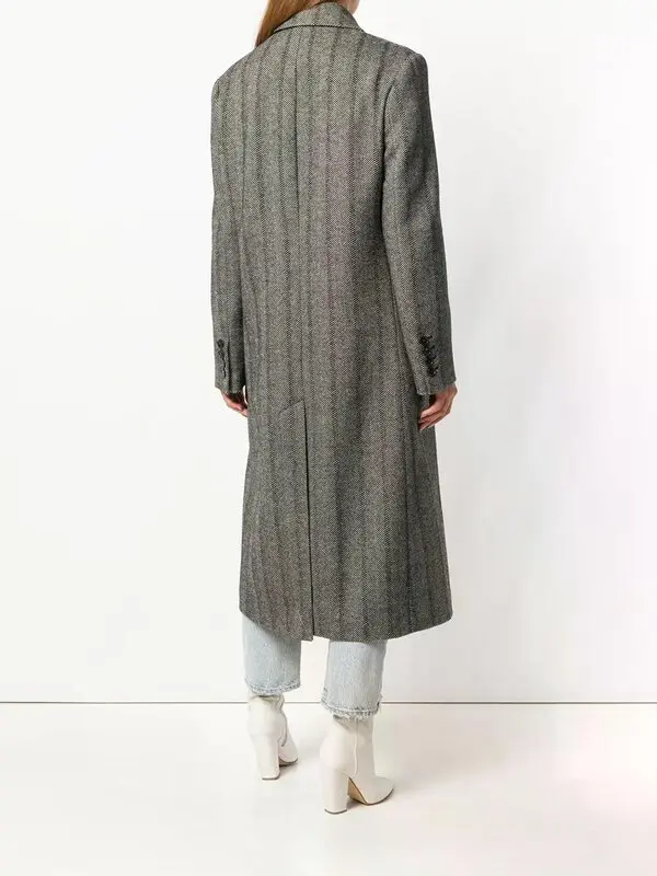 Stella McCartney Striped Double Breasted Coat