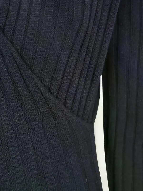 Liviana Conti Ribbed Knit Wrap Sweater