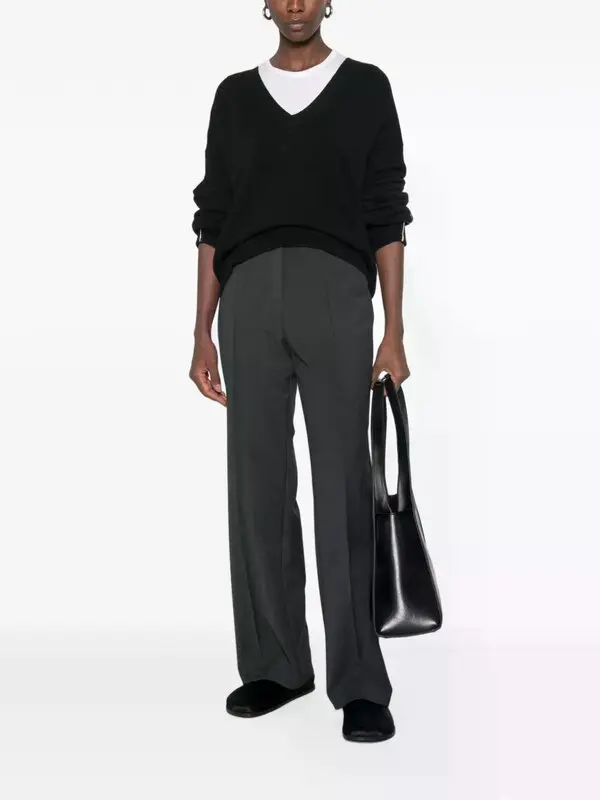 Eric Bompard V-neck Cashmere Sweater With Side Slits