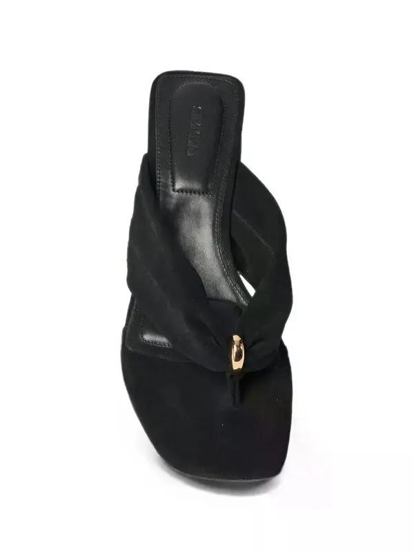 Simkhai Stella Block-heel Suede Sandals