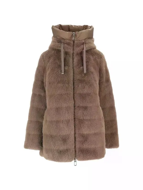 DUNO Faux-fur Hooded Coat