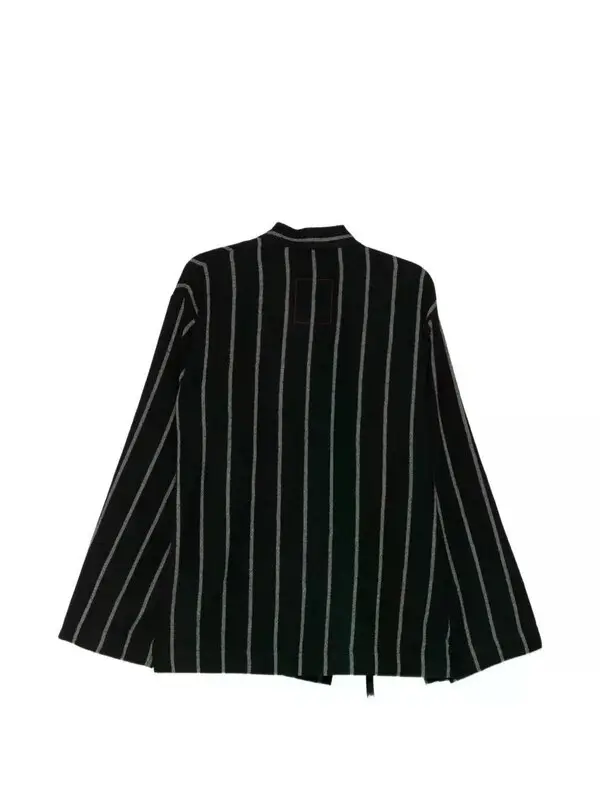 UMA WANG Wool Pinstripe Wrap Jacket