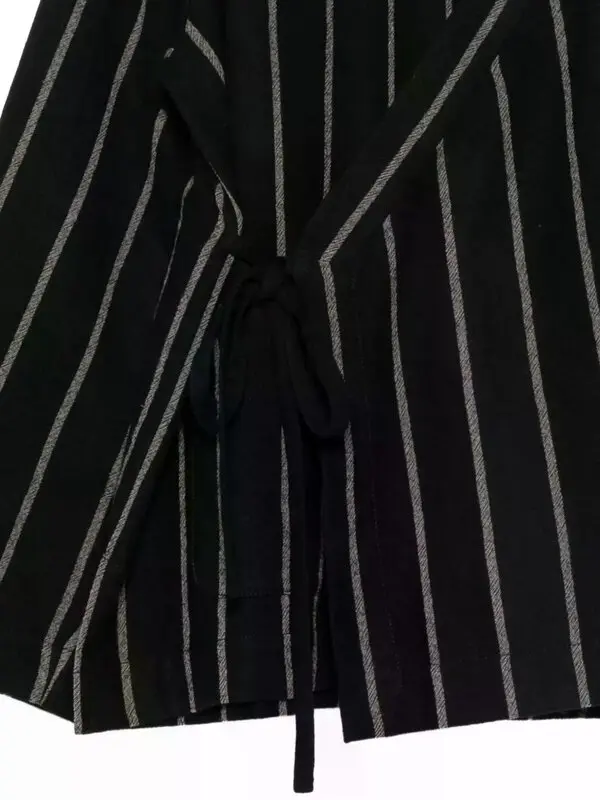 UMA WANG Wool Pinstripe Wrap Jacket