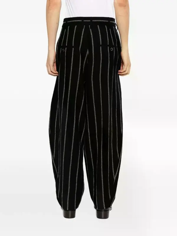 UMA WANG Striped Wool Trousers