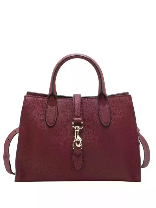Gucci 2000-2015 Medium Grained Calfskin Soft Jackie Tote Satchel - Red