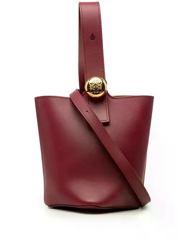 Loewe 2024 Mini Calfskin Pebble Bucket Bag Satchel