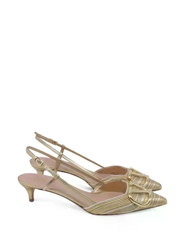 Valentino Garavani Vlogo Slingback Pumps - Gold